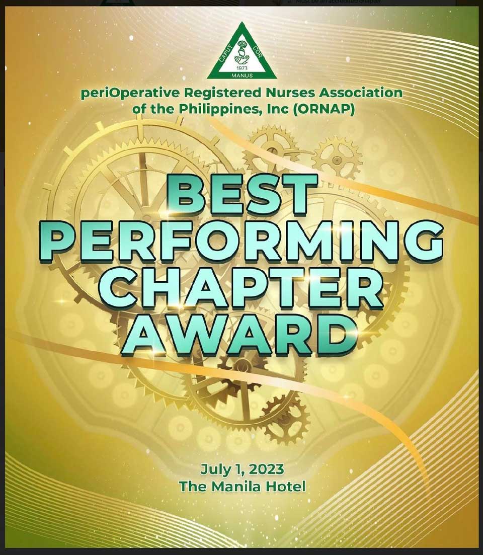 Best Performing Chapter Award 2023 | ORNAP